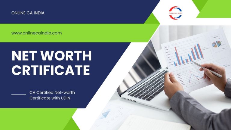Net Worth Certificate » Online CA India